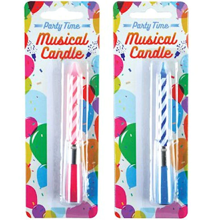 Musical Birthday Cake Candles – Two colour choices. - Photo On A Cake